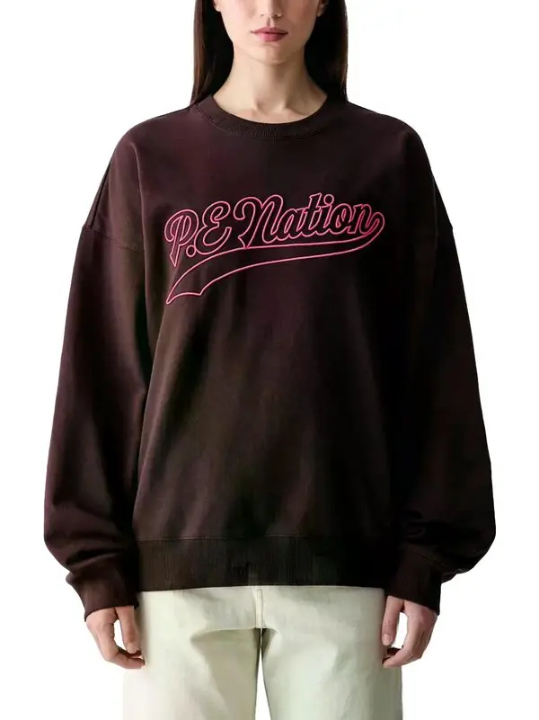 P.E Nation Embroidered Logo Sweatshirt - Brown