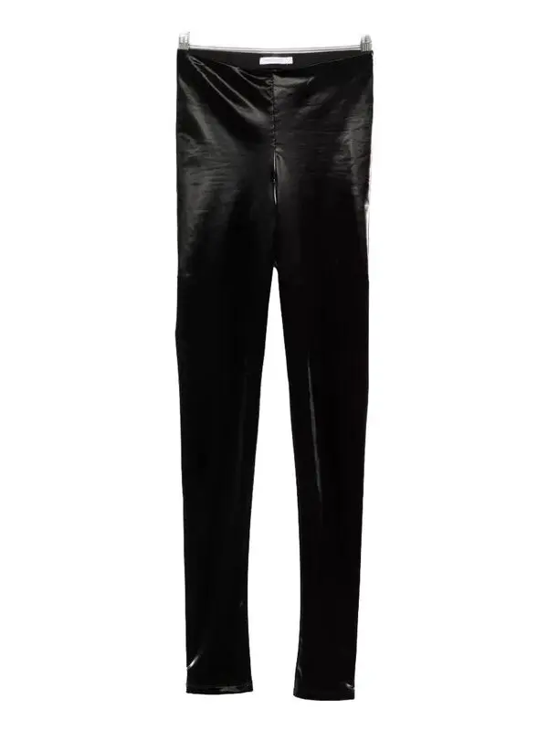 Patrizia Pepe Coated Leggings - Black