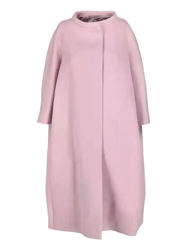 JIL SANDER Funnel Neck Wool Coat - Pink