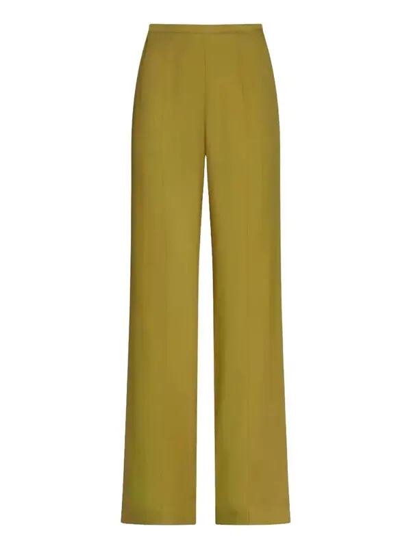 TALLER MARMO Marlene High-waisted Wide-leg Trousers - Green