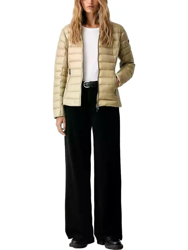 Armani Exchange Quilted Zip-up Hooded Jacket - Neutrals