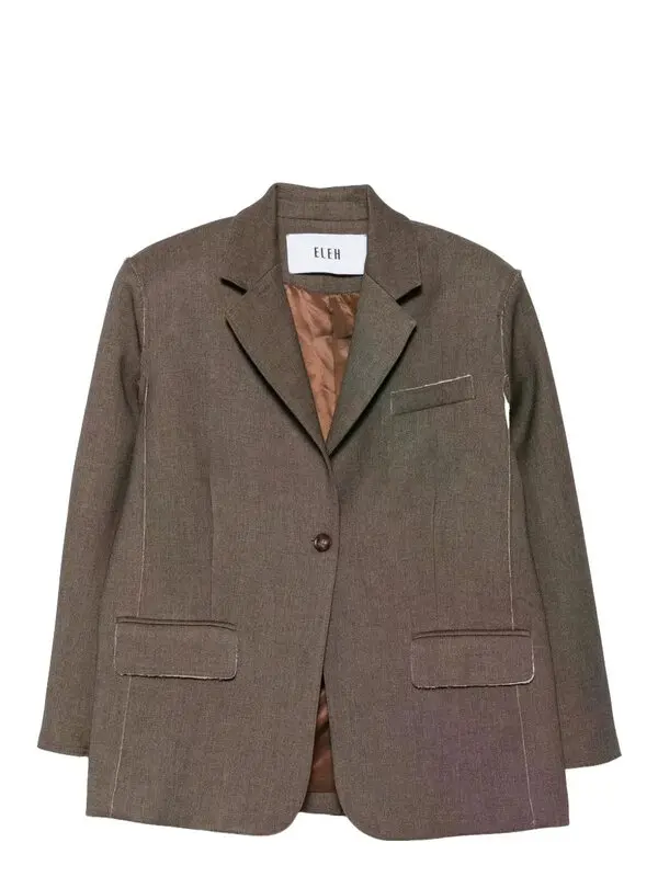 ELEH Single-breasted Blazer - Brown