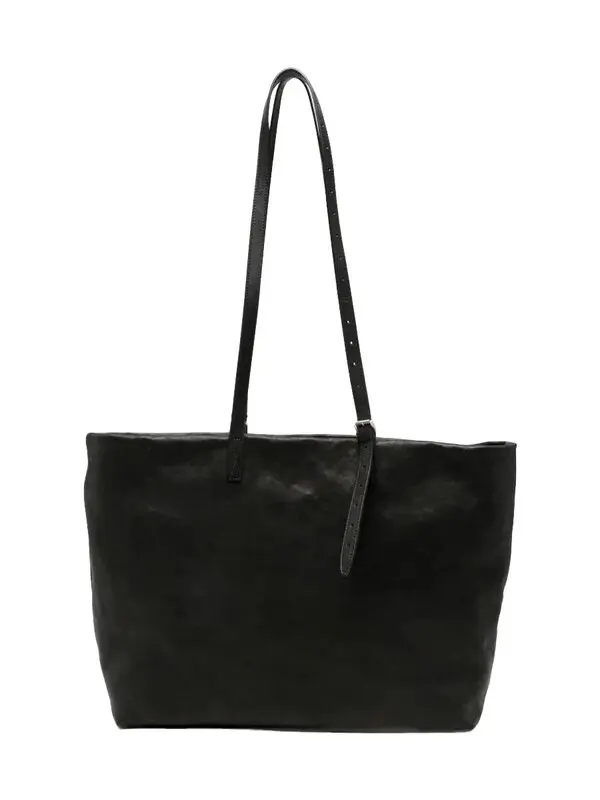 ANN DEMEULEMEESTER Distressed Leather Tote Bag - Black