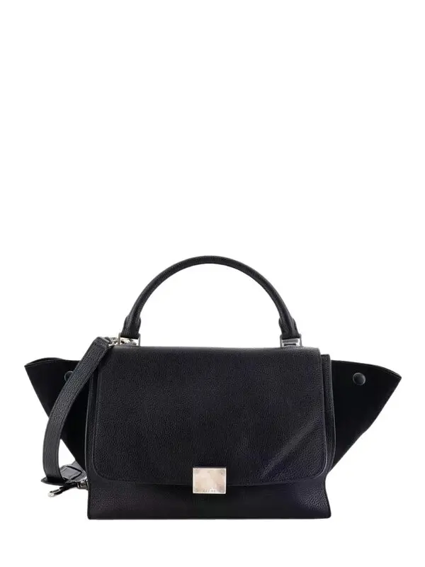 Celine Tricolor Trapeze Bag Satchel - Black