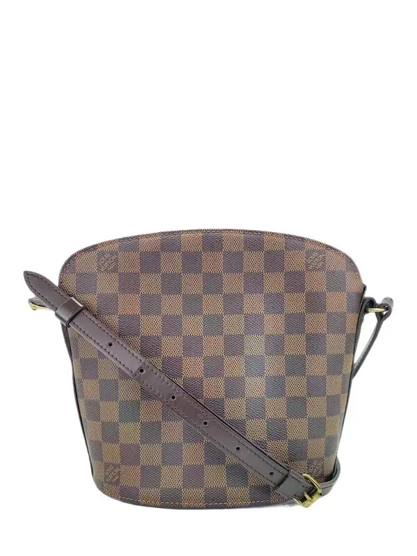 LOUIS VUITTON Drouot Damier Ebene Shoulder Bag - Brown