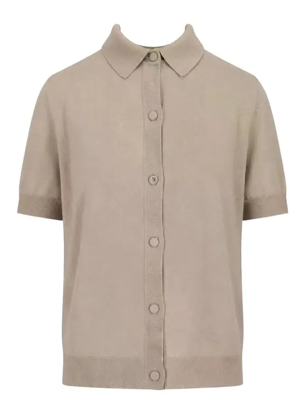 Max Mara Button Short-sleeve Cardigan - Neutrals
