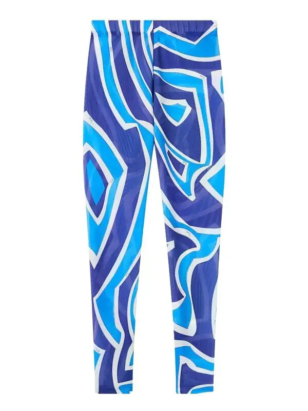 Emilio Pucci Labirinto-print Leggings - Blue