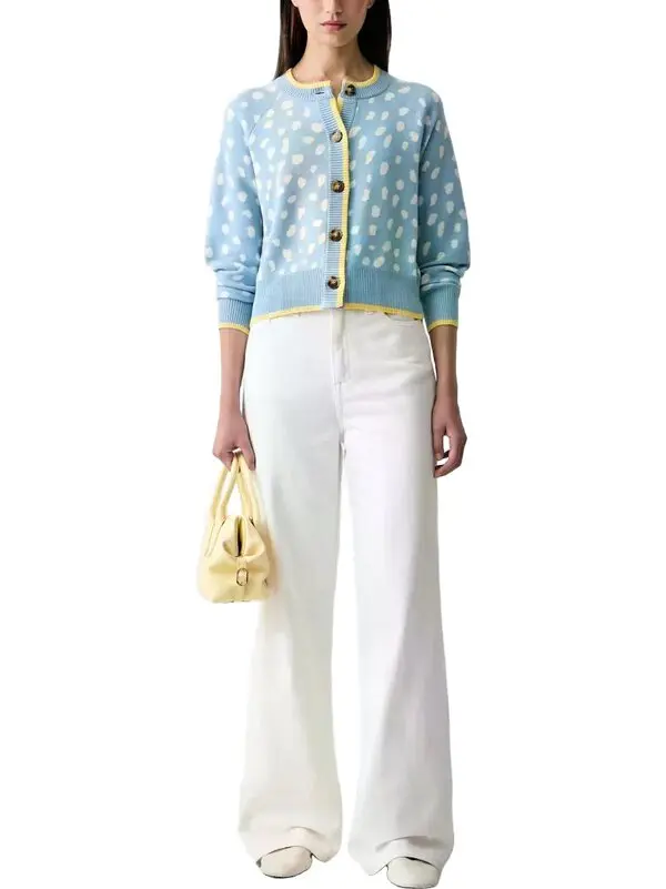 NEVER FULLY DRESSED Polka Dot Cardigan - Blue