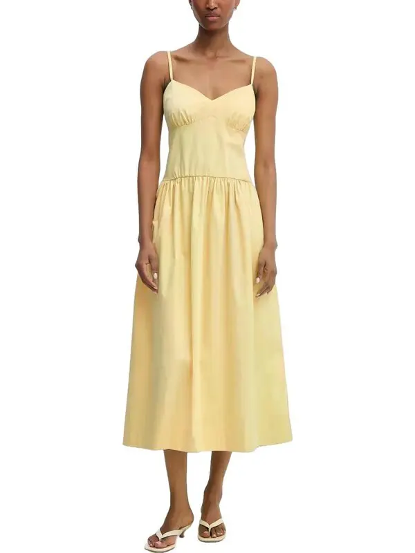 MORGAN Rdady Bow-detail Flared Midi Dress - Yellow