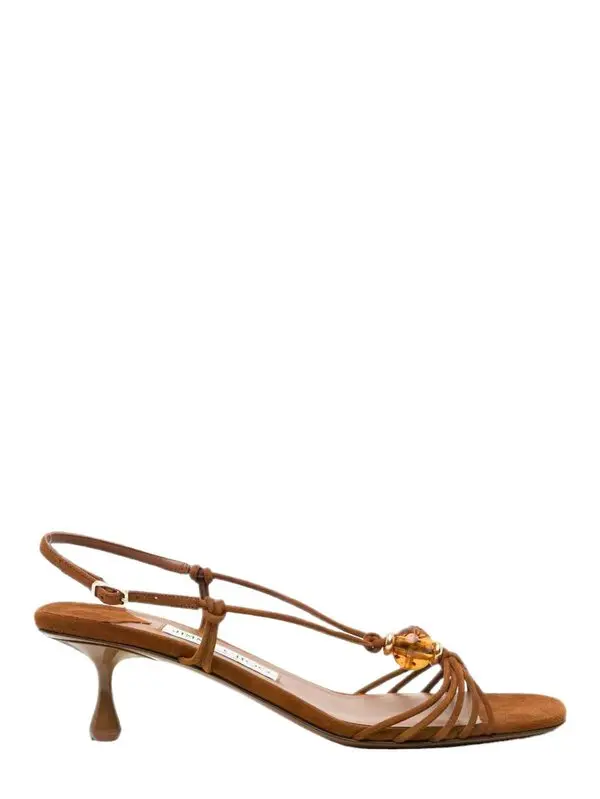 JIMMY CHOO Embellished Strappy Sandals - Brown