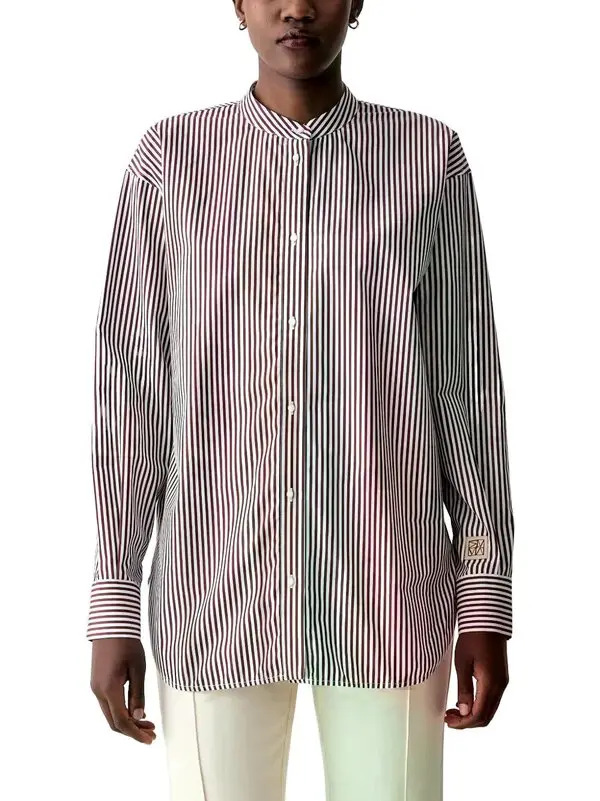 MOS MOSH Striped Long Sleeve Shirt - Red