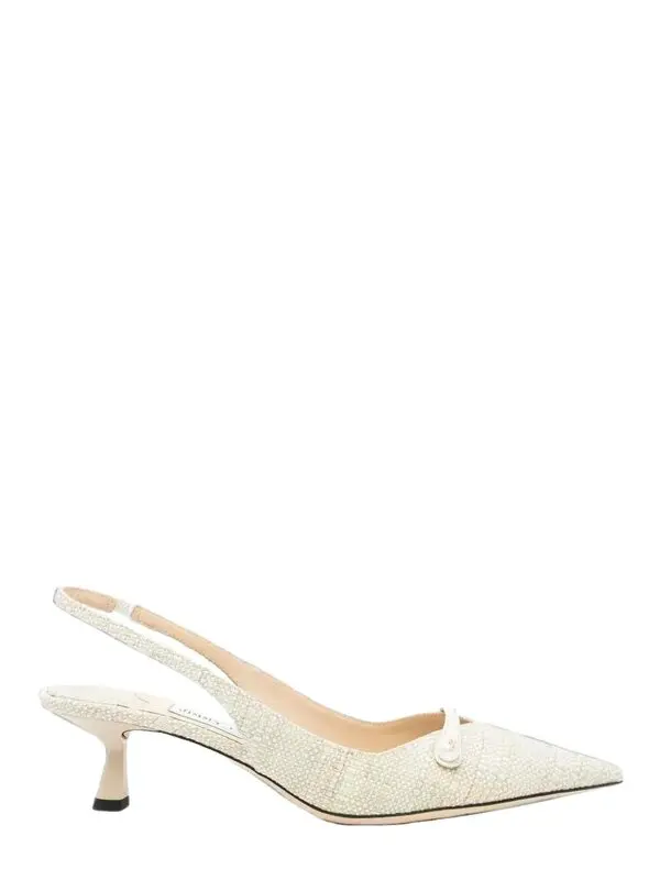 JIMMY CHOO Amita 45 Slingback Pumps - Neutrals