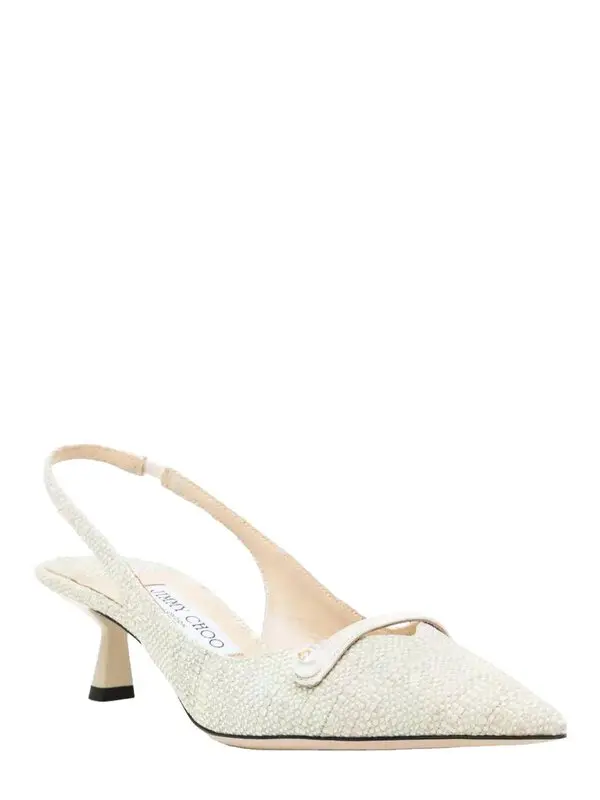 JIMMY CHOO Amita 45 Slingback Pumps - Neutrals