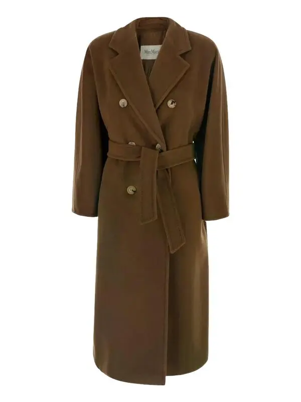 Max Mara Double-breasted Belted Coat - Brown