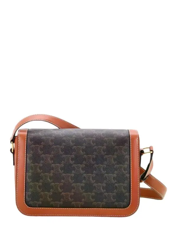 Celine Triomphe Coated Canvas Medium Shoulder Bag - Brown