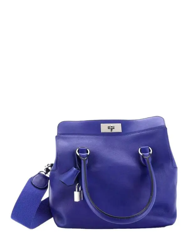Hermès Toolbox Bag Evercolor 26 Satchel - Blue