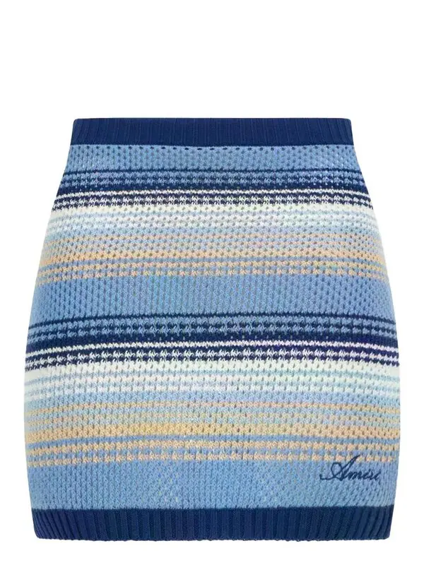 Amiri Striped Mini Skirt - Blue