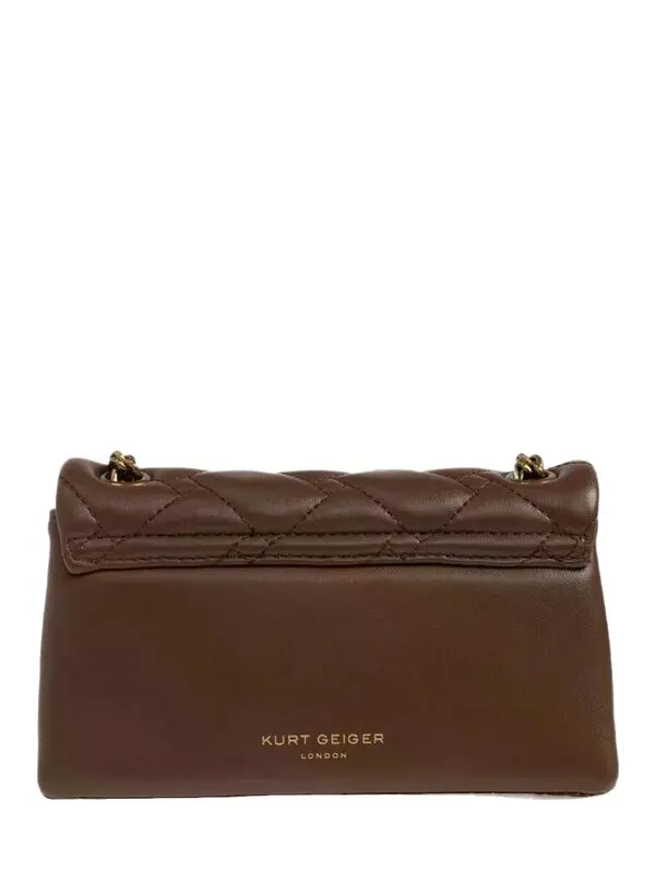 Kurt Geiger Kensington Quilted Leather Shoulder Bag - Brown