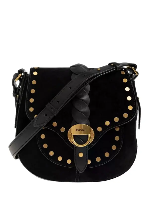 Isabel Marant Étoile Altay Stud-embellished Leather Shoulder Bag - Black