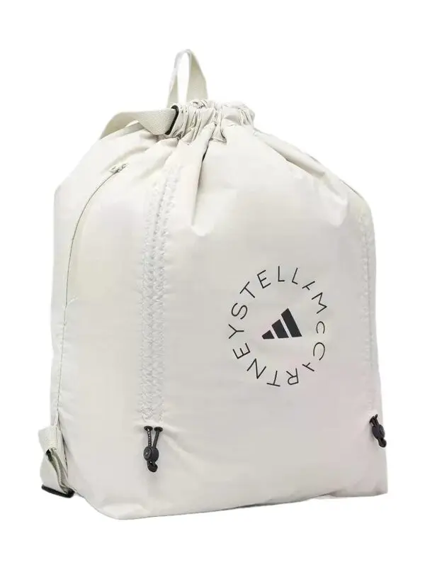 Adidas By Stella McCartney Logo Print Drawstring Backpack - Neutrals