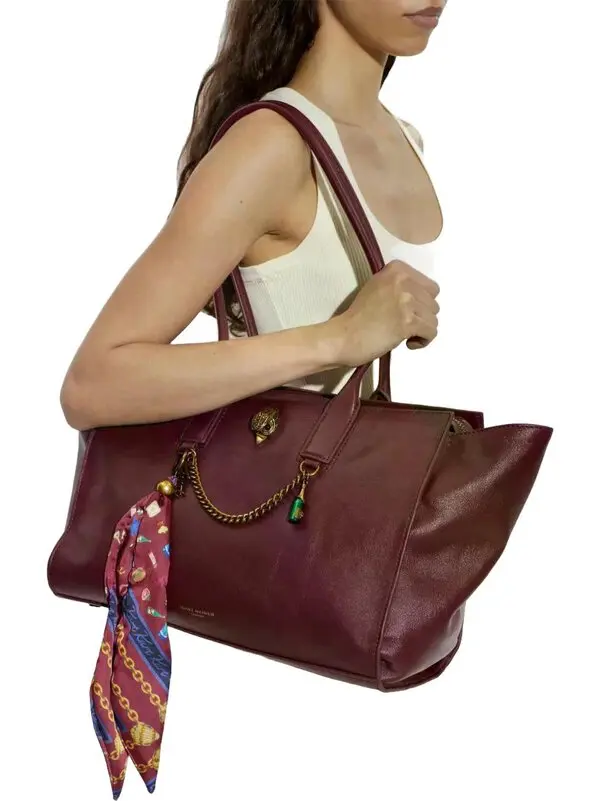 Kurt Geiger Sloane Shopper Leather Tote Bag - Red