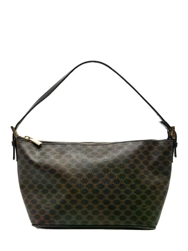 Celine Macadam Coated Canvas Handbag - Brown
