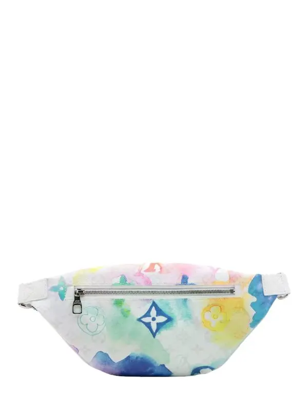 LOUIS VUITTON Monogram Watercolor Discovery Pm Belt Bag - White