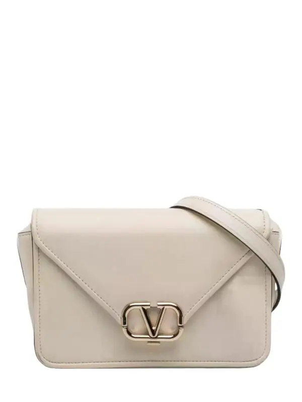 Valentino Garavani Leather Vlogo Crossbody Bag - Brown