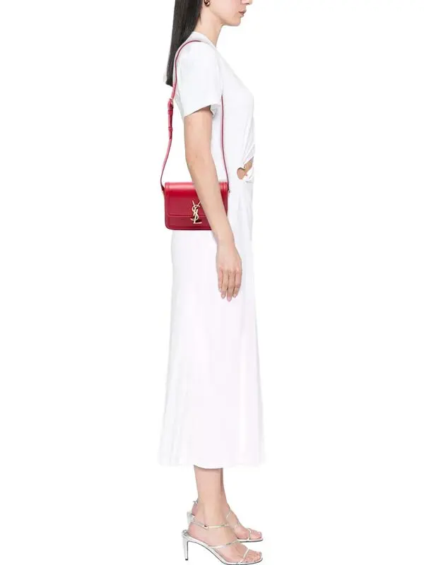 Saint Laurent Solferino Satchel In Box Crossbody Bag - Red