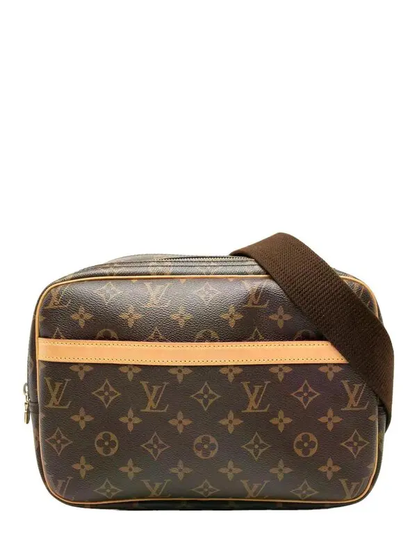 LOUIS VUITTON Monogram Reporter Pm Crossbody Bag - Brown