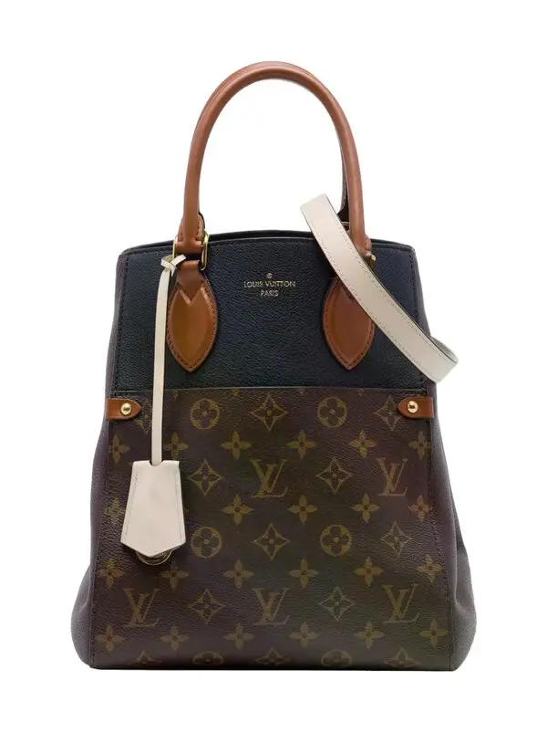 LOUIS VUITTON Monogram Canvas Fold Tote Mm Satchel - Brown