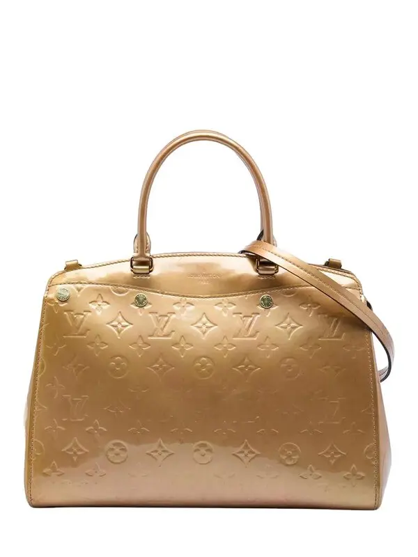 LOUIS VUITTON Monogram Vernis Brea Mm Satchel - Brown