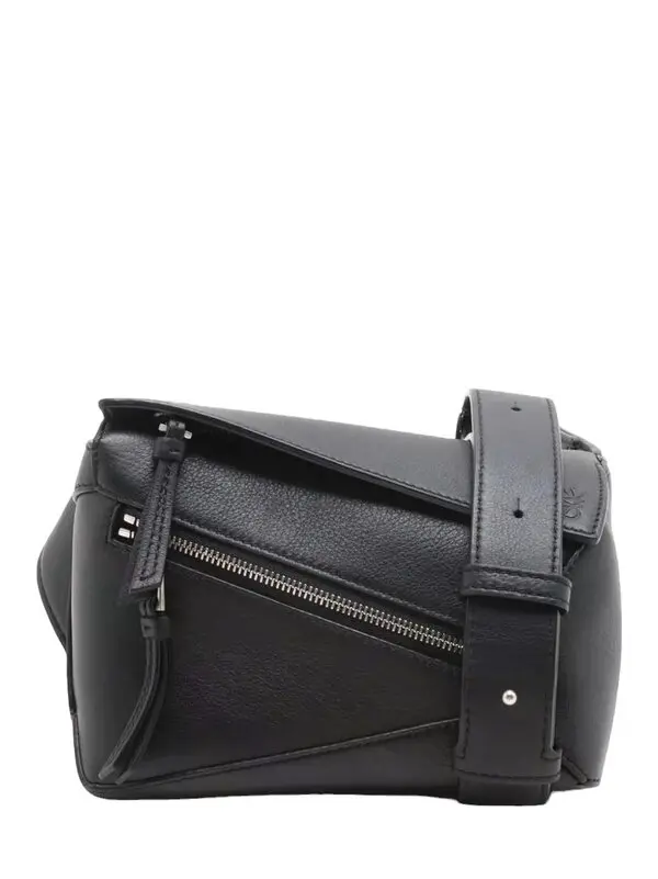 Loewe Mini Calfskin Puzzle Bumbag Belt Bag - Black