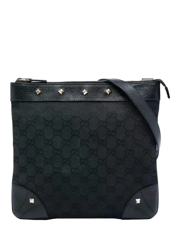 Gucci Gg Canvas Crossbody Bag - Black