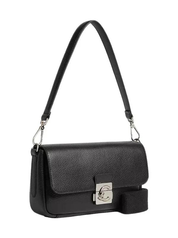 COCCINELLE Medium Grainy Leather Shoulder Bag - Black