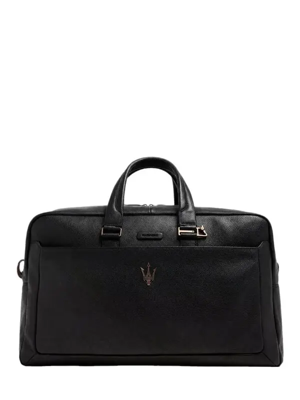 PIQUADRO X Maserati Leather Holdall Bag - Black