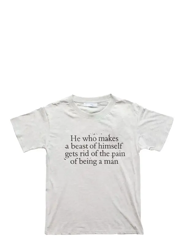 PRAYING Slogan-print T-shirt - Grey