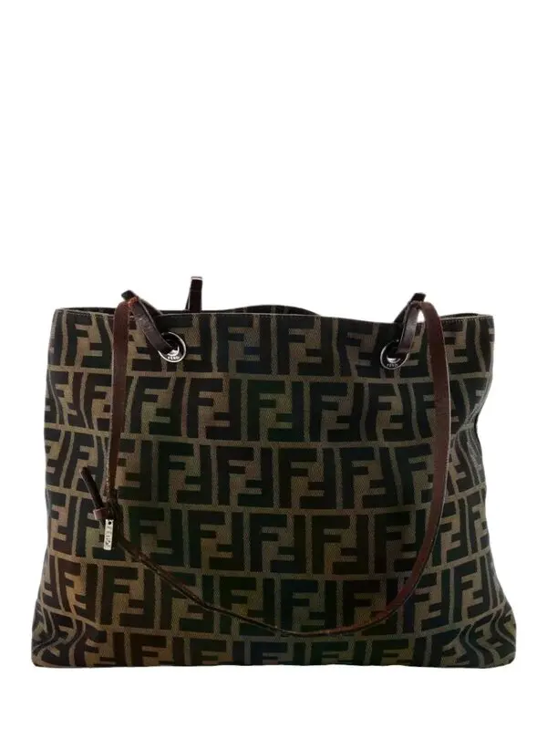 Fendi Vintage Zucca Canvas Large Tote Bag - Brown