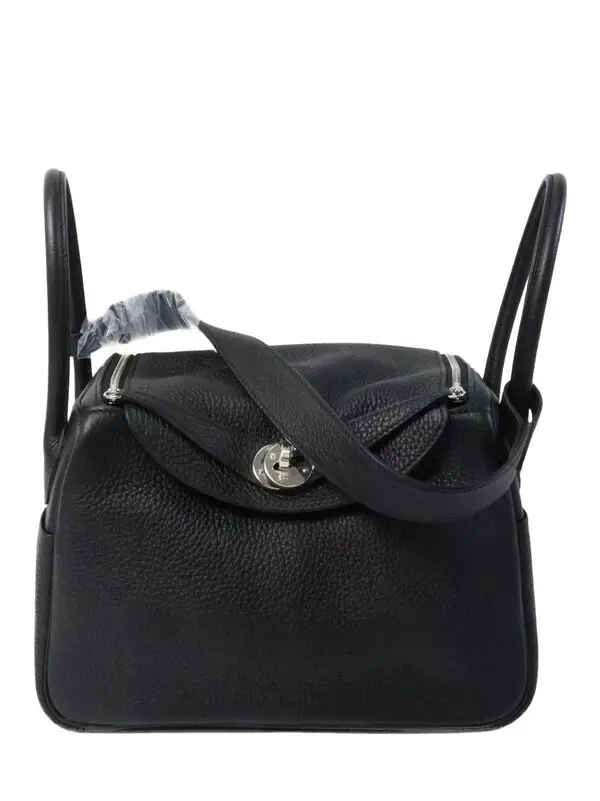 Hermès 26 Lindy Two-way Calfskin Tote Bag - Black