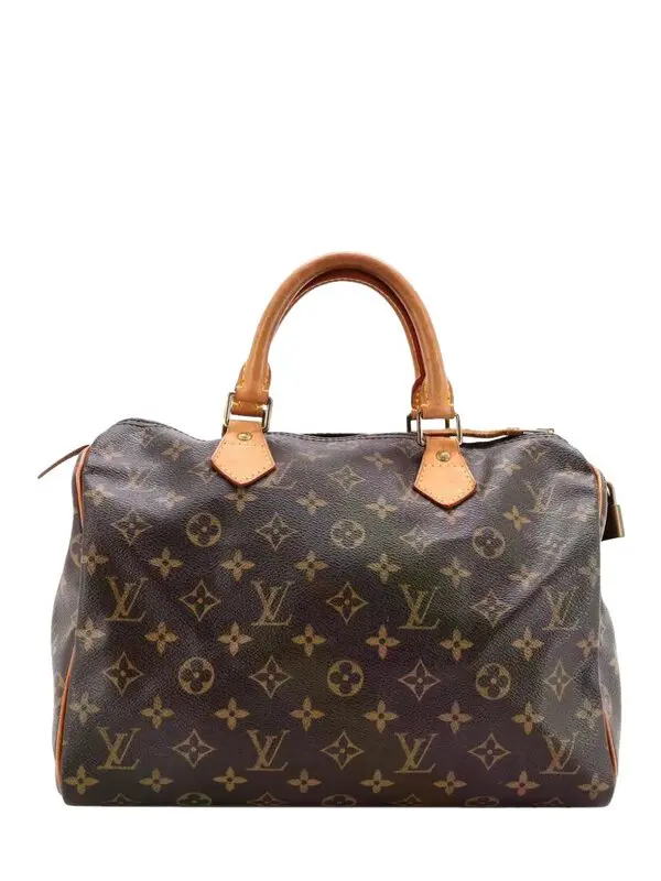 LOUIS VUITTON Speedy Handbag Monogram Canvas 30 Satchel - Brown