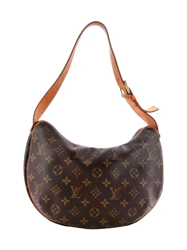 LOUIS VUITTON Croissant Mm Monogram Canvas Hobo Bag - Brown