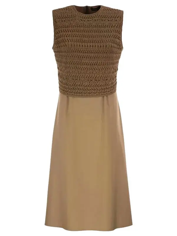 Fabiana Filippi Crochet-knit Sleeveless Dress - Neutrals
