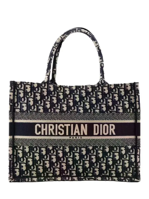 Dior Book Oblique Canvas Medium Tote Bag - Blue