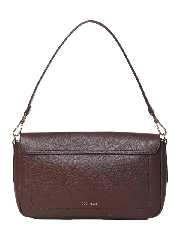 COCCINELLE Pebbled Leather Shoulder Bag - Brown