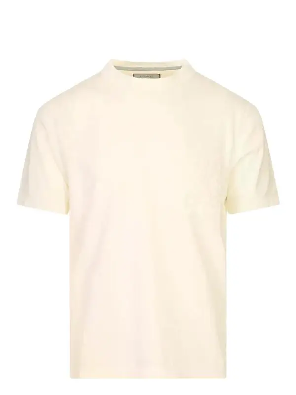 Canali Embroidered-pocket T-shirt - Neutrals