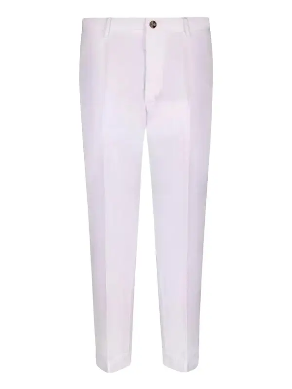 DELL'OGLIO Louis Button-flap Pocket Trousers - White