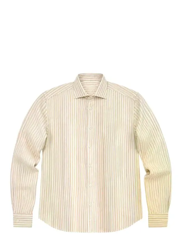 120% Lino Striped Shirt - Neutrals