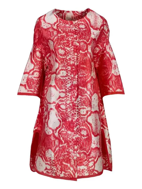 Giambattista Valli Snake-print Coat - Red