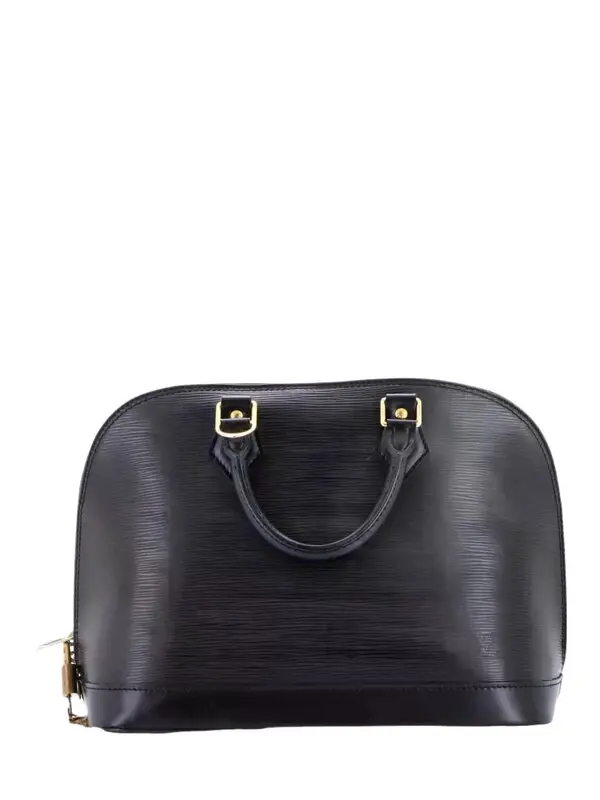 LOUIS VUITTON Vintage Alma Handbag Epi Leather Pm Satchel - Black