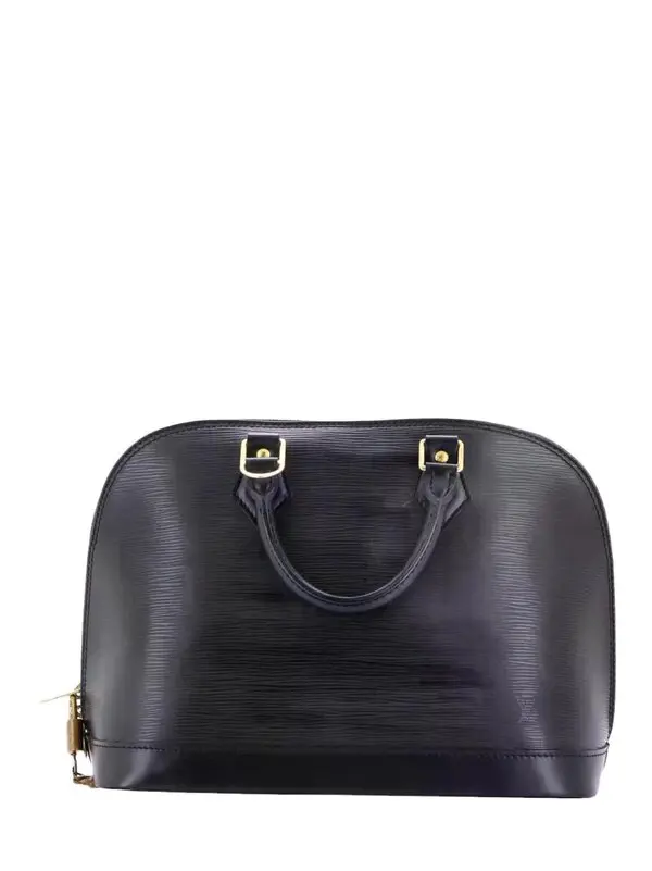 LOUIS VUITTON Vintage Alma Handbag Epi Leather Pm Satchel - Black